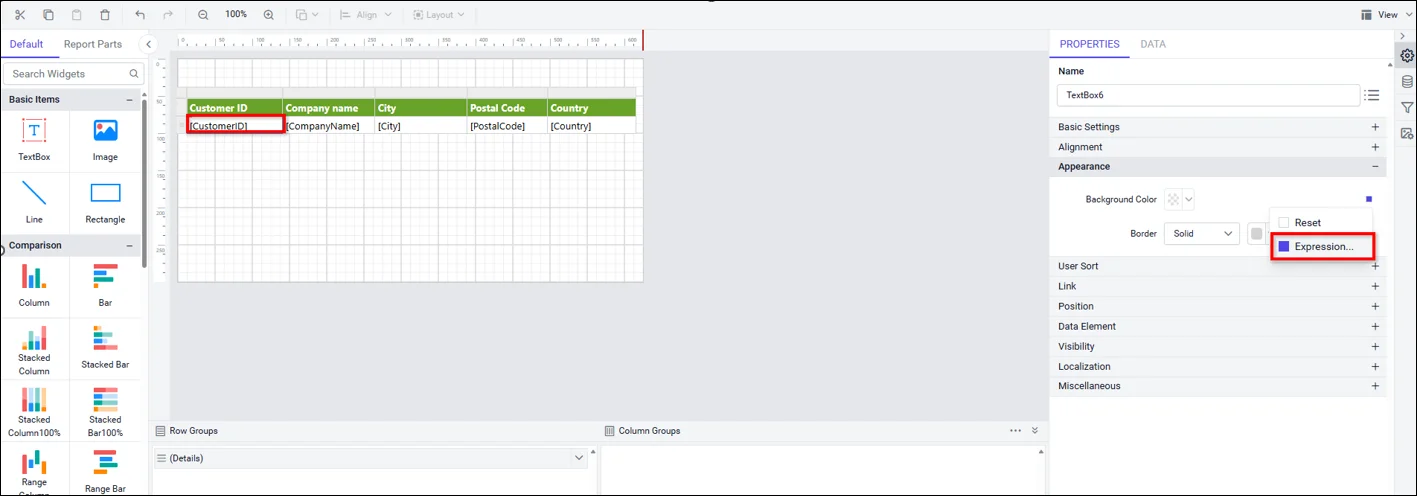 Alternating Row Colors in an SSRS Tablix | Bold Reports