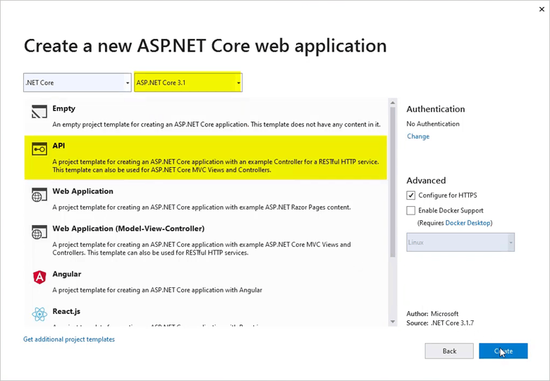 Create an ASP.NET Core Web API Reporting Service