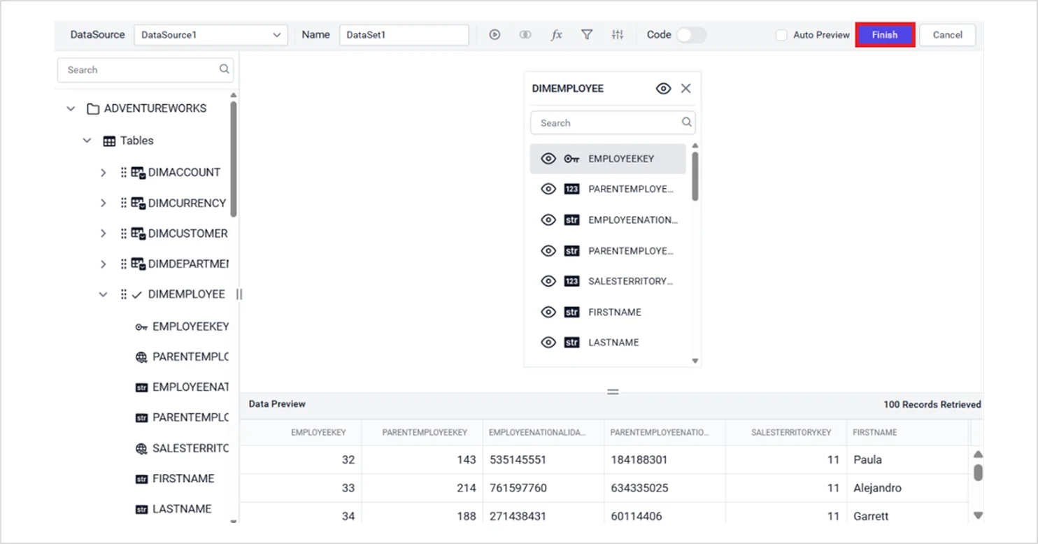 How to Connect Oracle Data to RDL Report