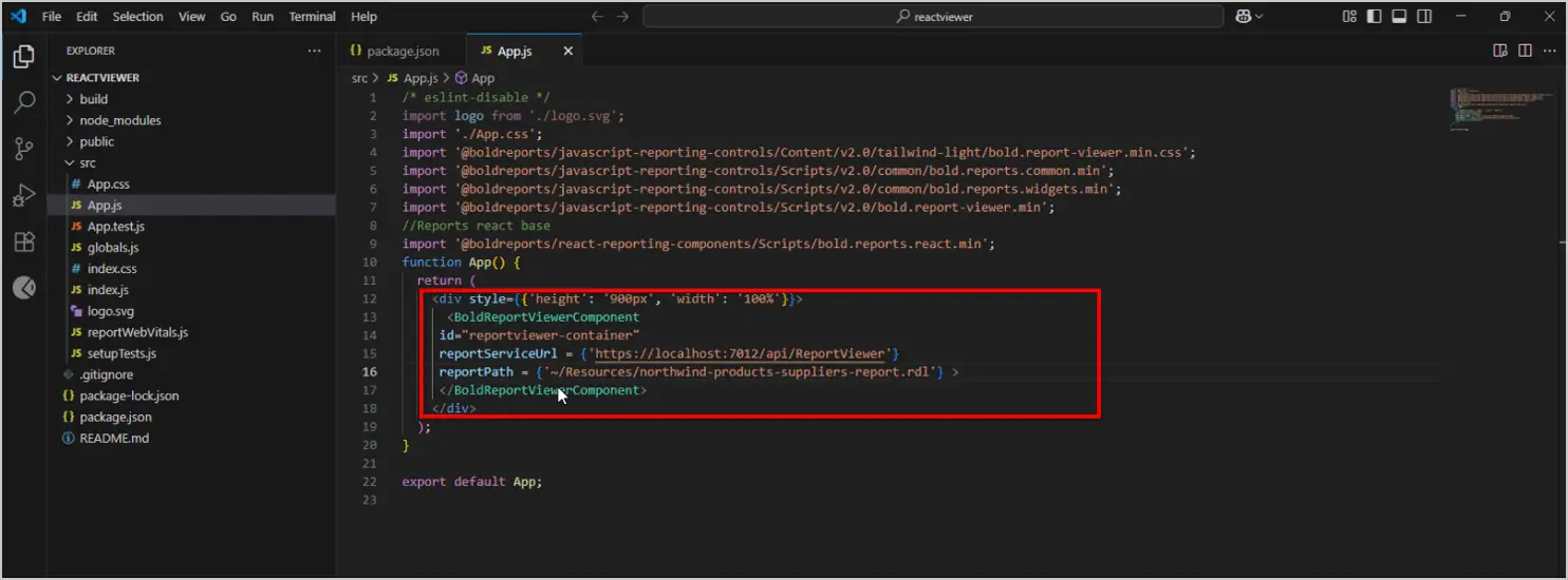 How to Embed Report Viewer to a React App | Bold Reports