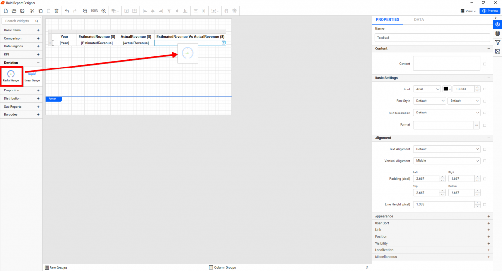 How to Add Gauges to Reports Using Bold Reports Designer
