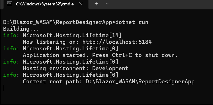 Create Bold Reports Designer in a Blazor Wasm Application