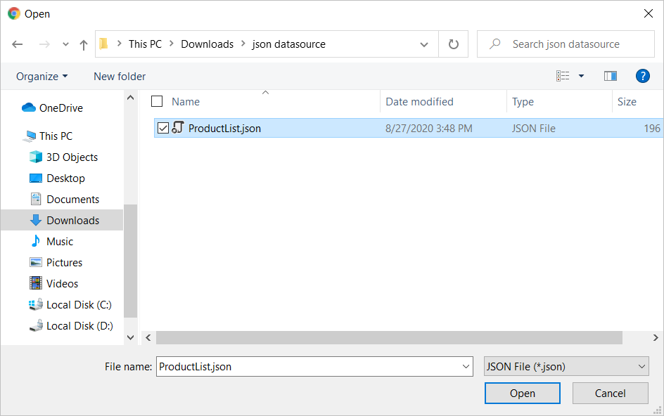 Connecting Your Reports to a JSON Data Source - Bold Reports