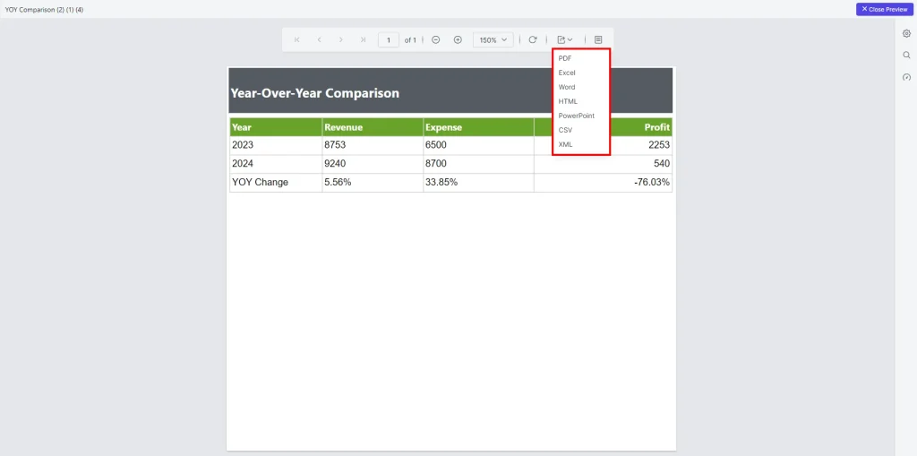 Create Year-Over-Year Reports in Minutes | Bold Reports
