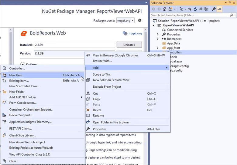 Create ASP.NET Web API Reporting Service in | Bold Reports