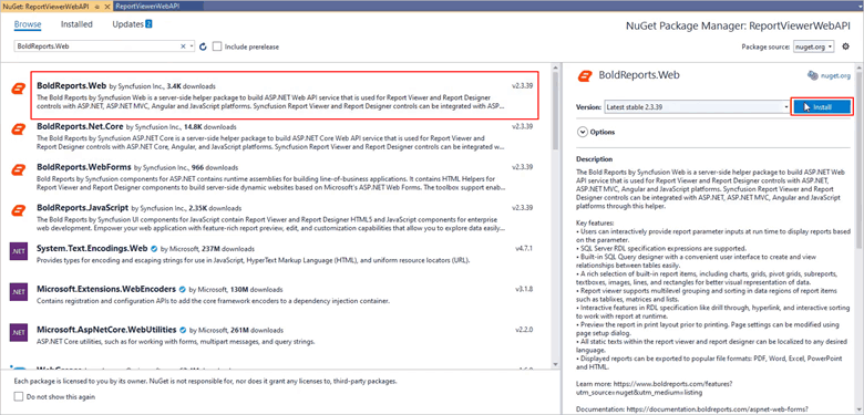 Create Aspnet Web Api Reporting Service In Bold Reports 2636