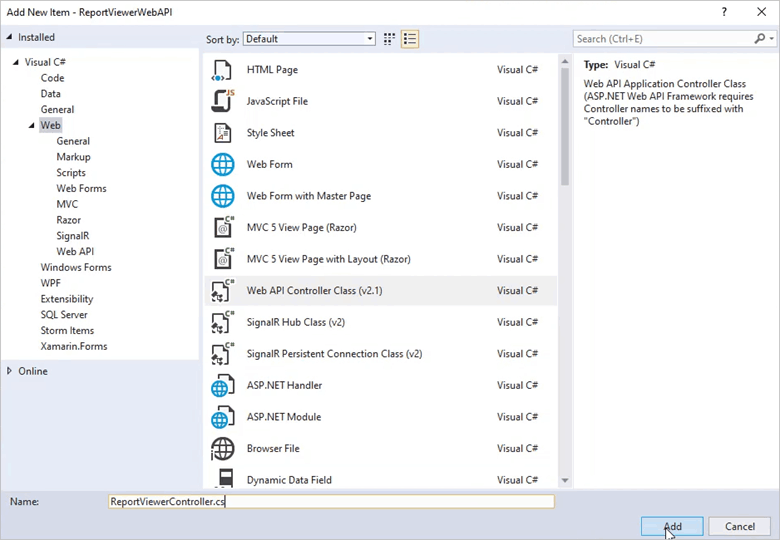 Create ASP.NET Web API Reporting Service in | Bold Reports