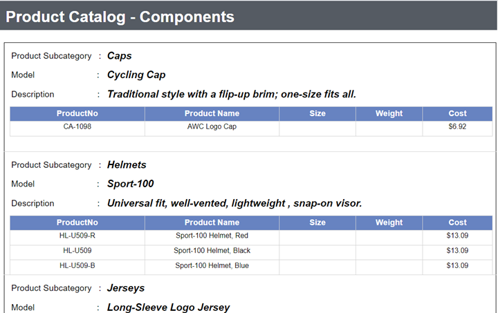 Crafting Master-Detail Reports with Lists in Bold Reports