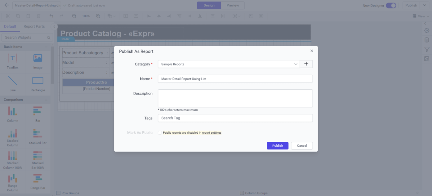 Crafting Master-Detail Reports with Lists in Bold Reports
