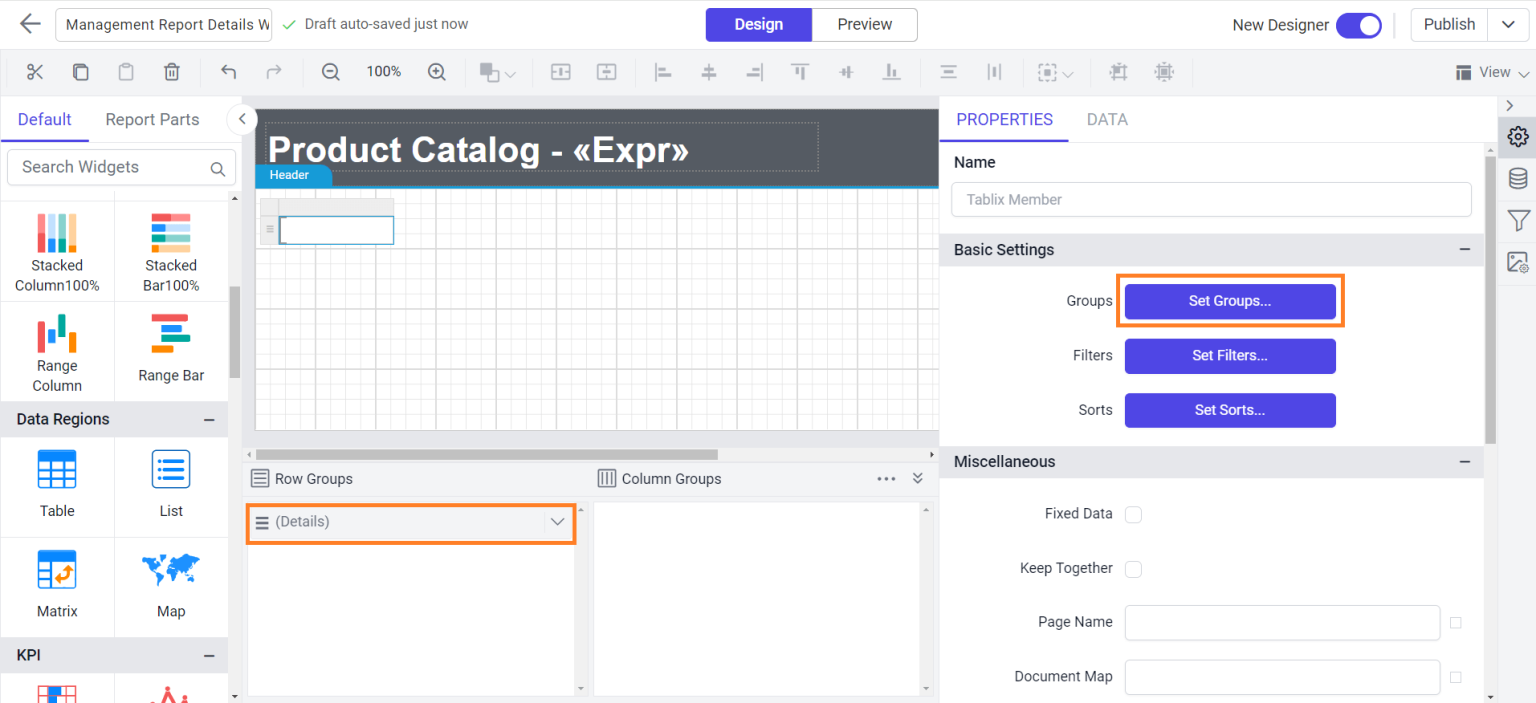 Create Impressive Master-Detail Reports with Tables