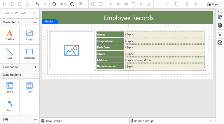 How to Create a List Report Using Bold Reports Designer