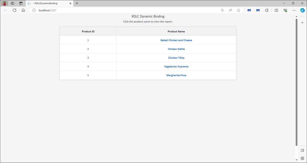 Dynamic Data Binding in RDLC Report with Bold Reports
