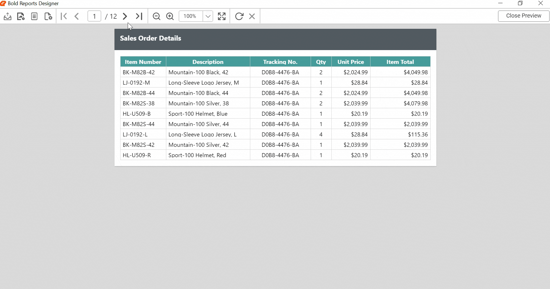 How to Limit Number of Rows Per Report Page | Bold Reports