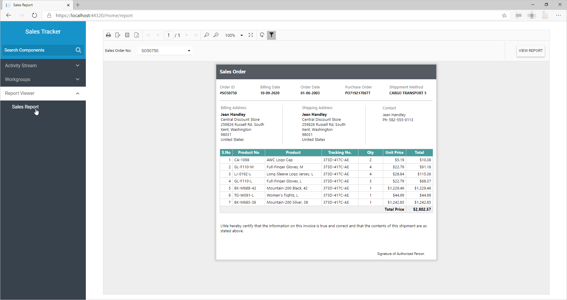 Bold Report Viewer Control with Essential EJ2 Controls