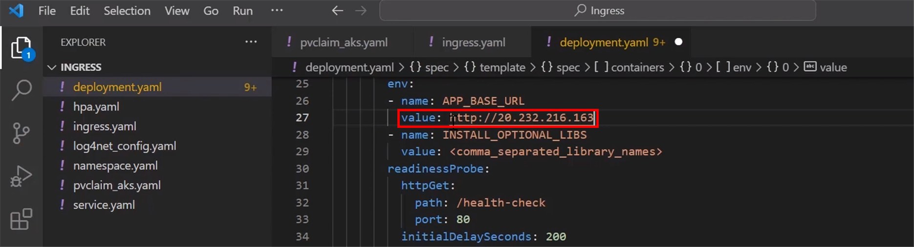 Reporting Solution in Azure Kubernetes with Ingress