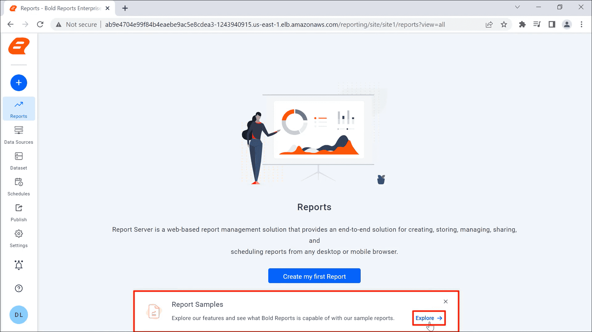 Preparing a Reporting Solution on Amazon EKS with Ingress
