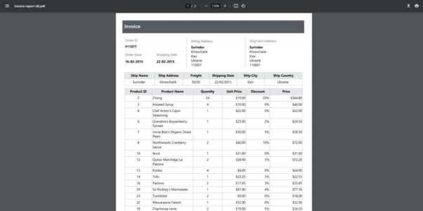 Producing Invoice Reports in a Blazor Server Application