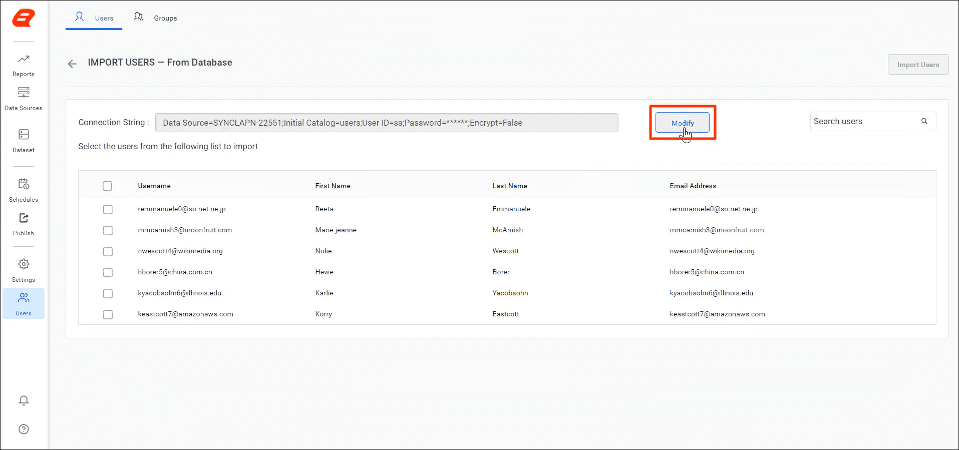 Synchronize Users Across Sources in Bold Reports Server