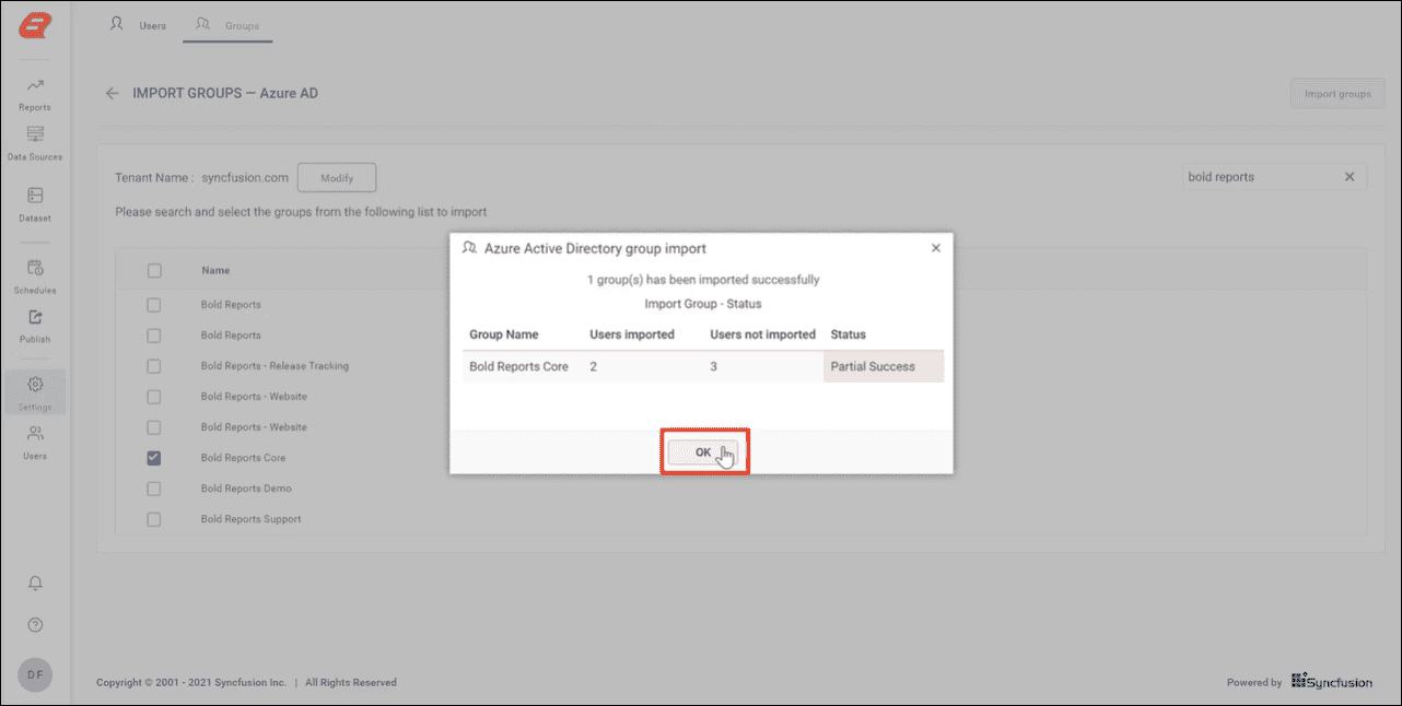 Synchronize Users Across Sources in Bold Reports Server